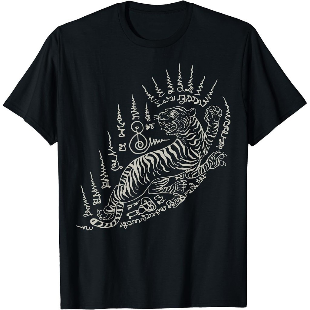 Sak Yant Thai Tattoo 強力老虎魔法泰國 T 恤 | 蝦皮購物