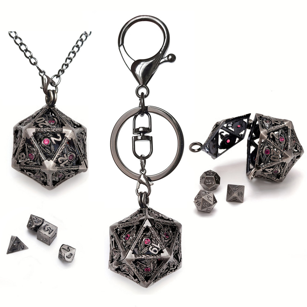 桌遊配件 骰子 TRPG coc 迷你金屬骰子 項鍊 dnd toc pf 多面骰 | 蝦皮購物
