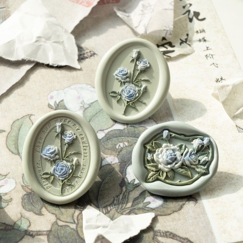 【文具患者】Sheezer・月季與多頭玫瑰 立體浮雕 封蠟章｜火漆章 封鑞 火漆 玫瑰 月季 花束 花朵 封蠟貼紙｜ | 蝦皮購物