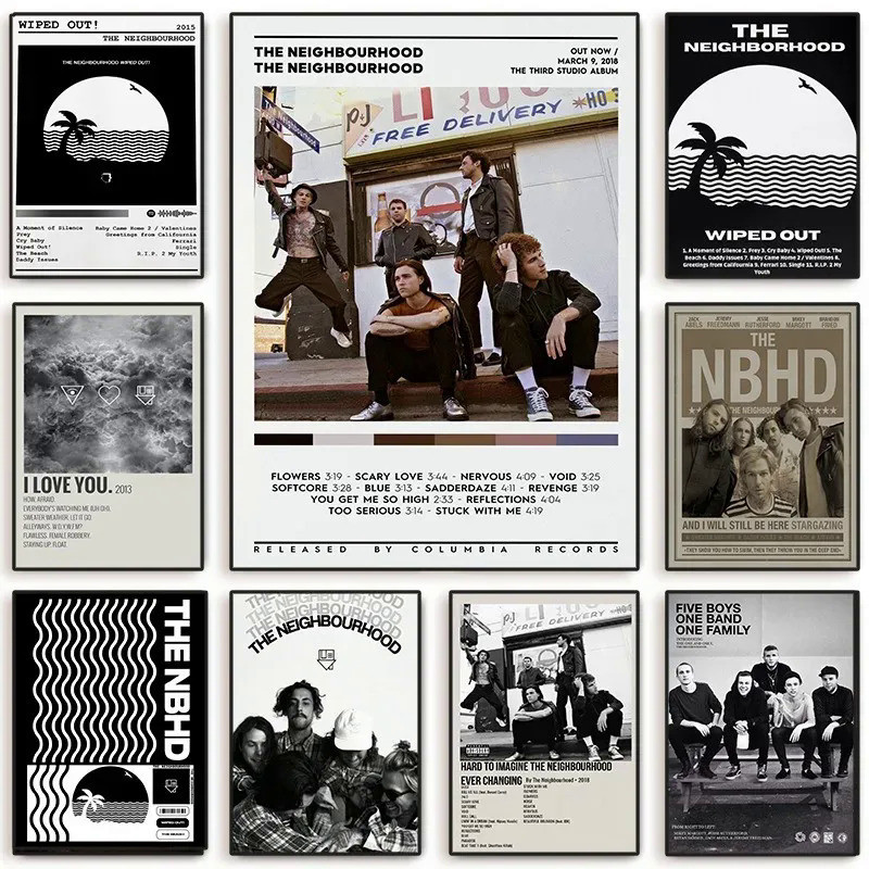 The-Neighbourhood Singer 海報 The NBHD 熱門音樂專輯曲目錄封面帆布繪畫牆壁藝術圖片房間 | 蝦皮購物