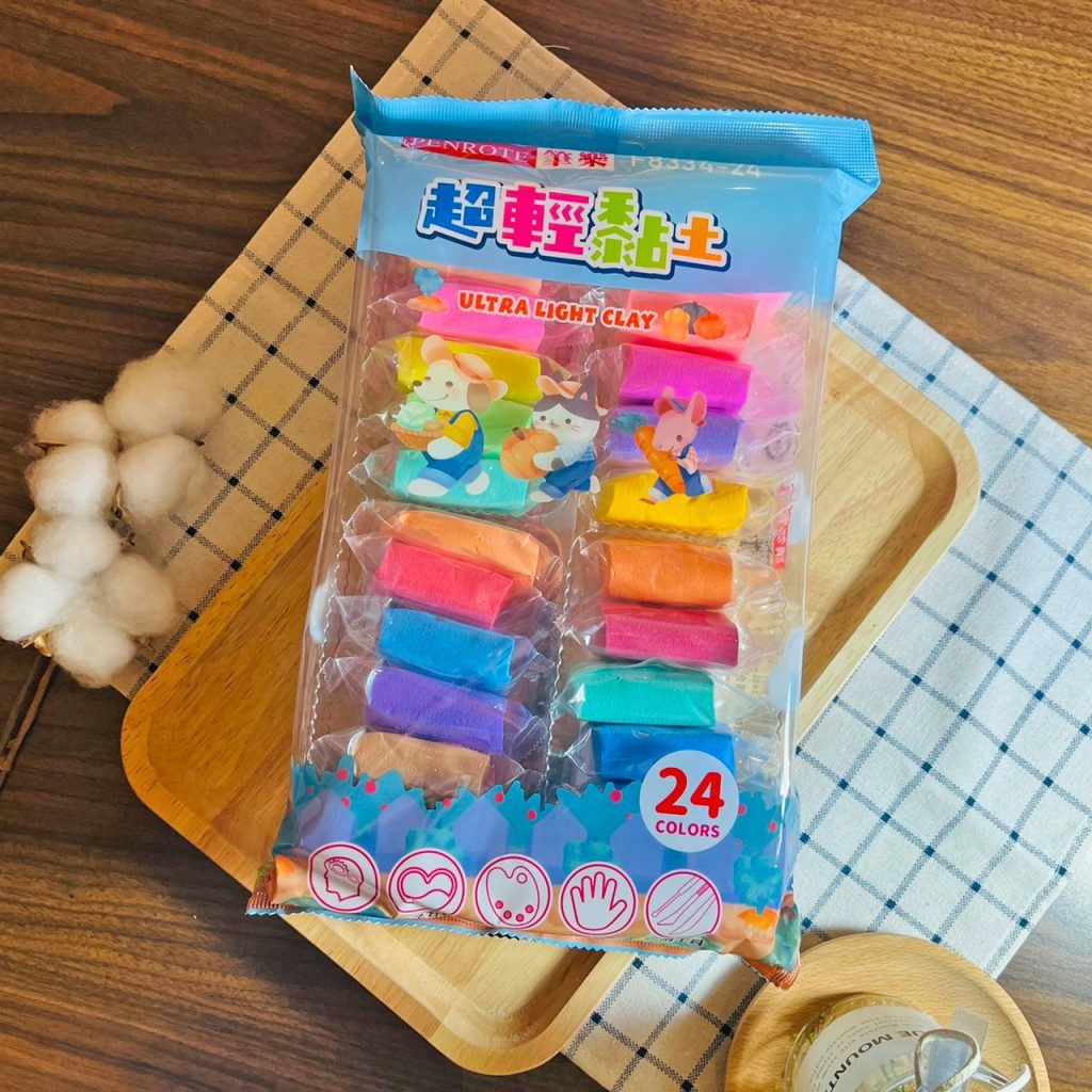 【金兔子事務所】現貨⚡秒發 筆樂PENROTE F8334 12/24/36色超輕黏土（袋裝） | 蝦皮購物