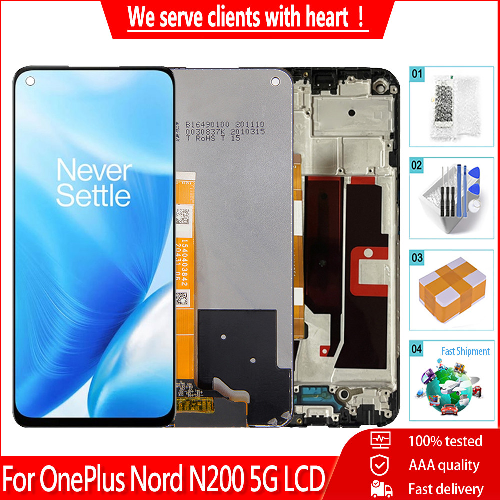 原裝 6.49" 適用於 OnePlus Nord N200 5G LCD 顯示屏觸摸屏 DE2118 DE2117 L | 蝦皮購物