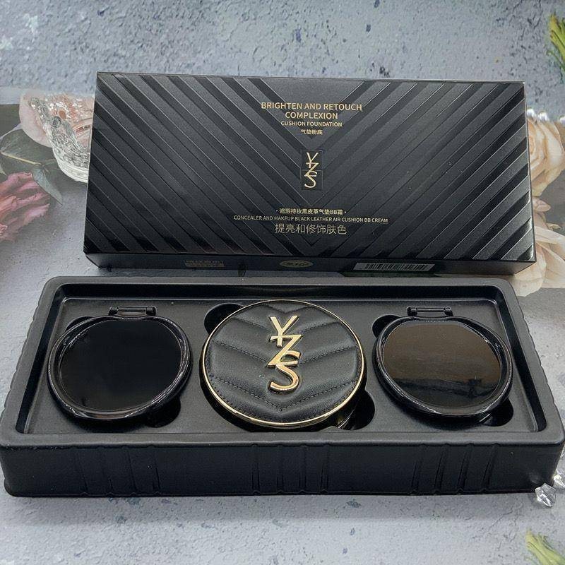 【買一送二】YZS水潤遮瑕皮革氣墊 bb霜裸妝保溼 提亮膚色粉底CC霜 | 蝦皮購物
