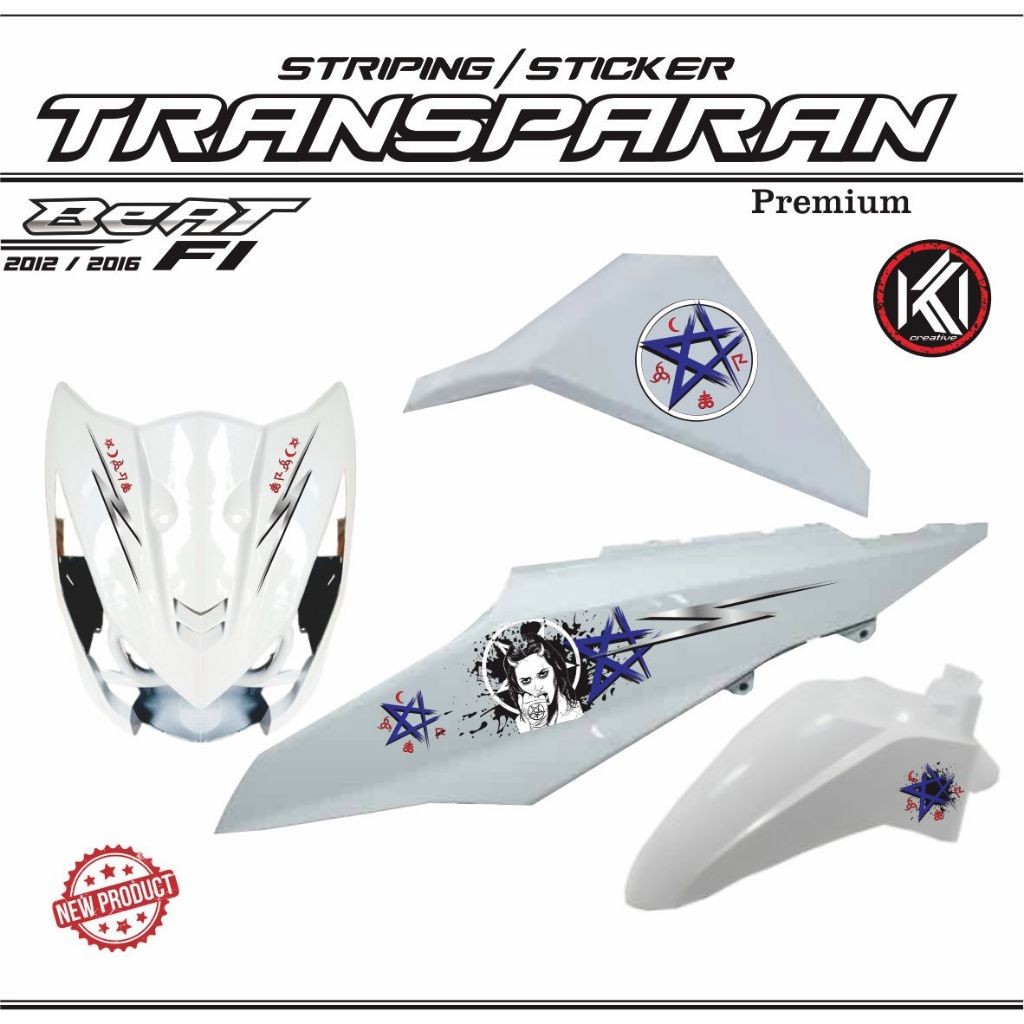 HONDA 本田 BEAT F1 摩托車透明 UV 貼紙條紋變化 2012 2016 最新列表 V1 變化 | 蝦皮購物