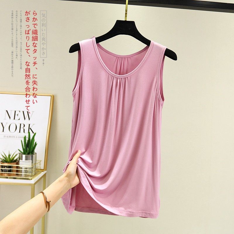 M-4XL現貨 大尺碼背心女 【1422 寬鬆背心女夏大尺碼內搭無袖T恤家居上衣莫代爾顯瘦薄款胖mm打底衫中大尺碼女裝 | 蝦皮購物