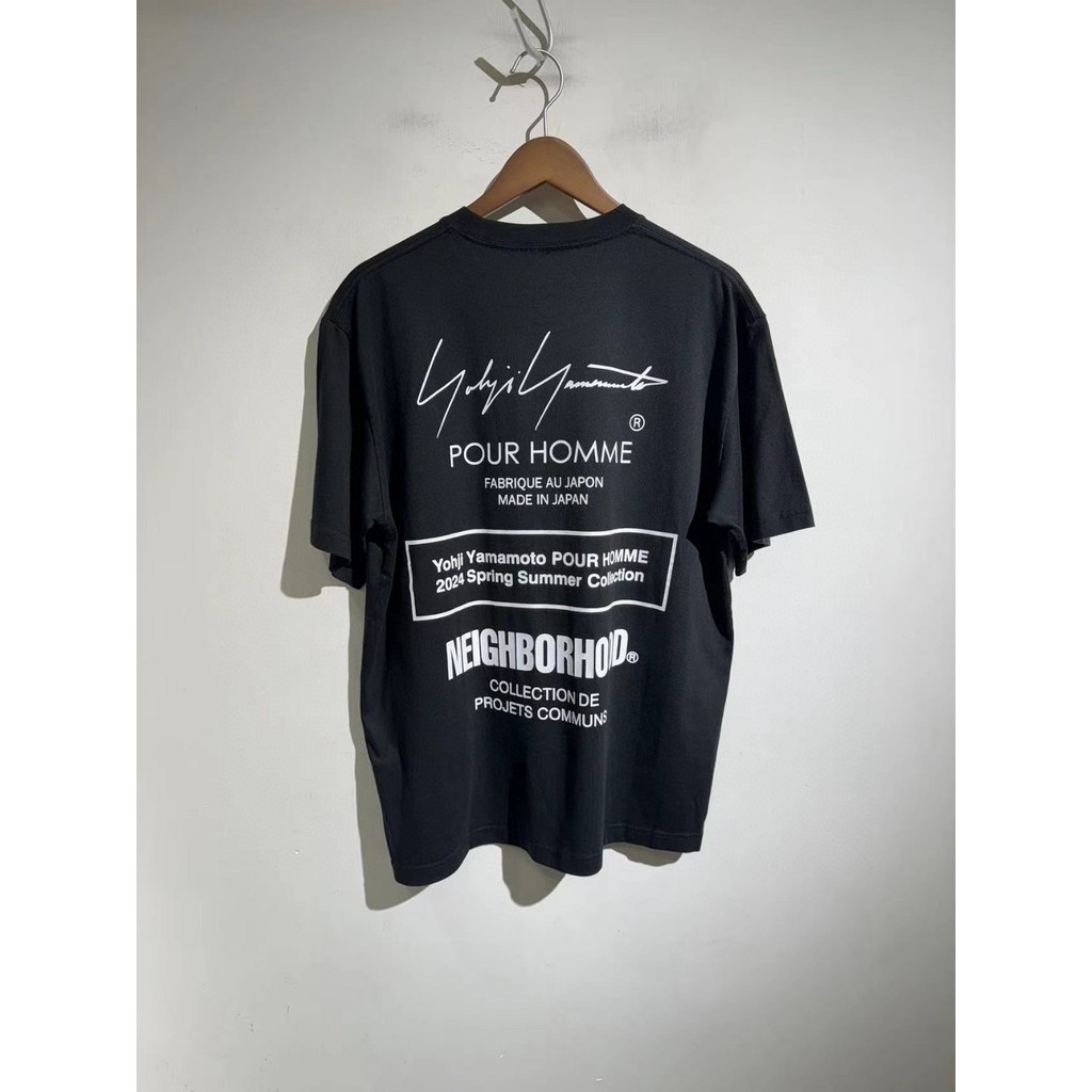 Ready Stock nbhd聯名款後背字母logo印花短袖潮流戶外流行休閒經典T恤0429 | 蝦皮購物