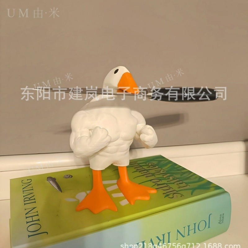 新款Buff Duck Figurine大力士鴨子擺件 擺飾 禮物 鵰像磁吸鑰匙扣樹脂工藝品 | 蝦皮購物
