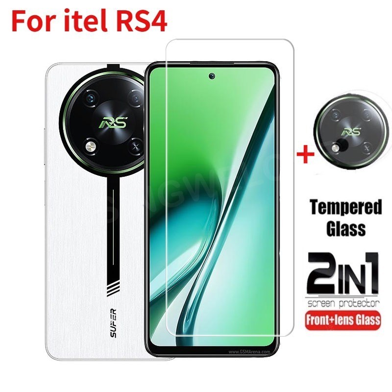 Itel RS4 R S4 RS 4 4 4G 2024 前膜後鏡頭的 2024 膜 2 合 1 屏幕保護膜全罩鋼化玻璃 | 蝦皮購物