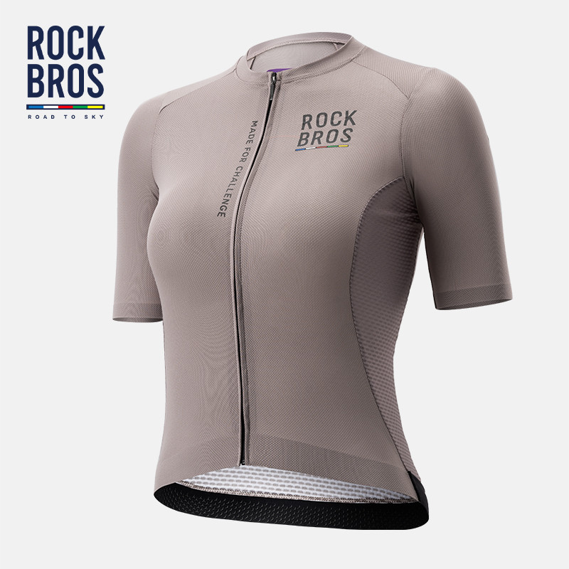 Powerband ROCKBROS 女式短袖騎行服透氣輕便騎行上衣 YKK 拉鍊帶 3 個口袋自行車上衣 | 蝦皮購物