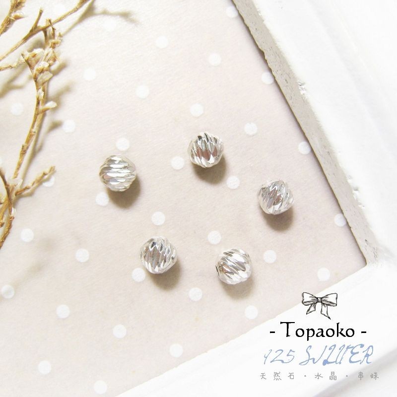 《晶格格的多寶格》S925純銀空心刻紋圓珠【N2886-N2888】2.5/3/4mm手作串珠材料DIY吊飾配件 | 蝦皮購物