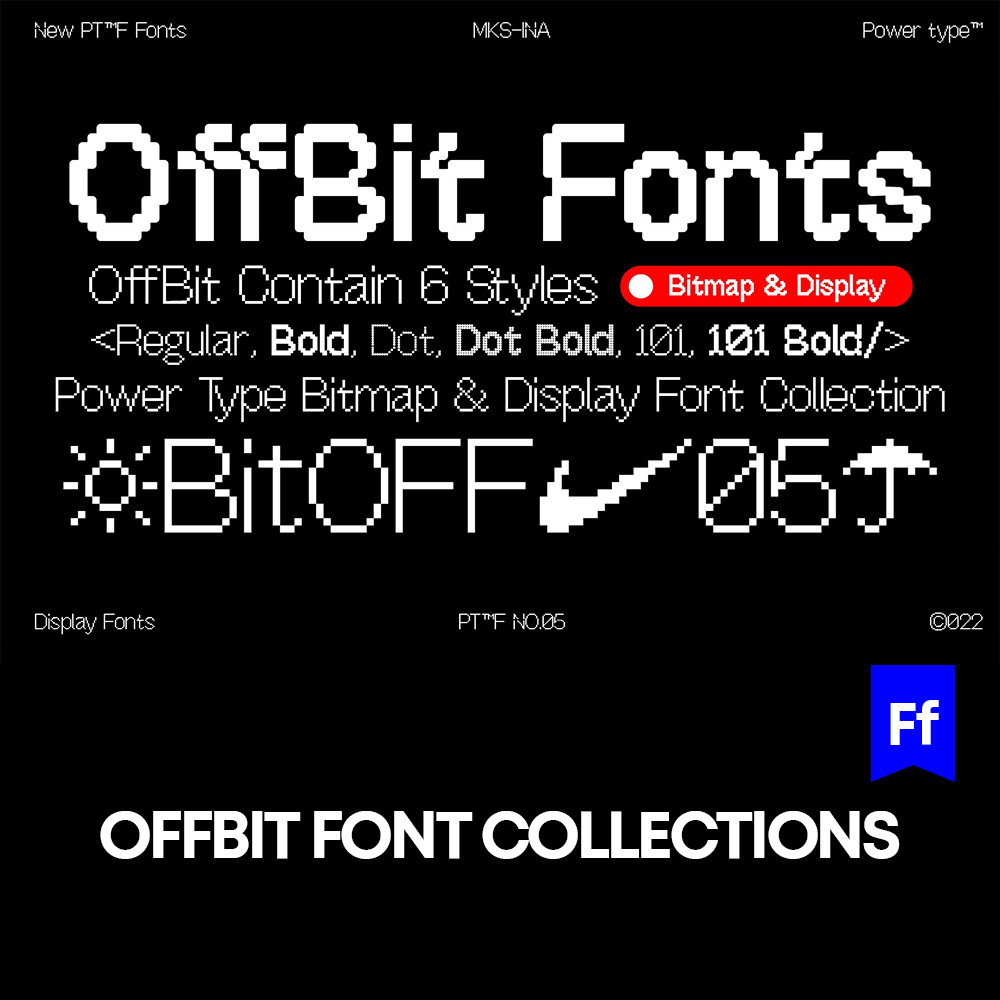 【英文字型】 OffBit 像素馬賽克顆粒英文字體logo標識標題排版版式字體安裝mac | 蝦皮購物