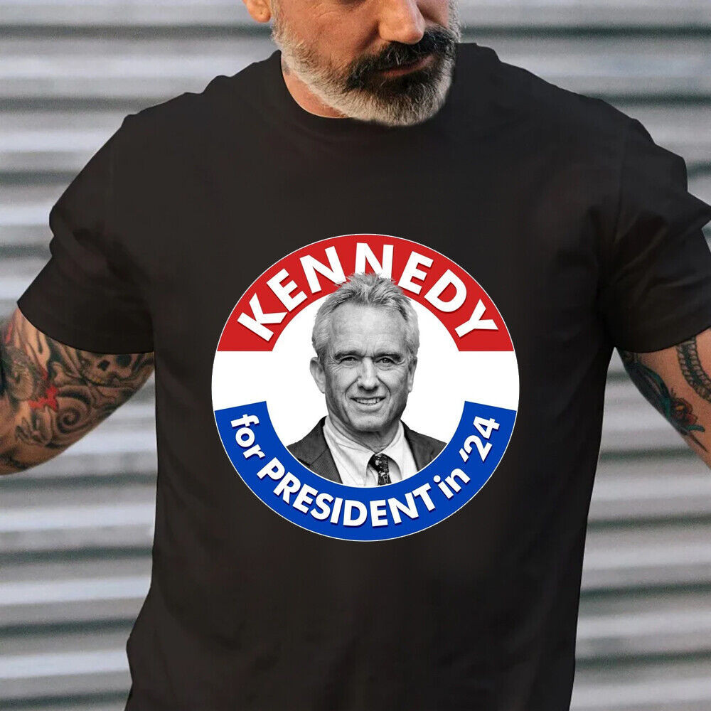 Robert Kennedy Jr 2024 年總統會徽按鈕選舉 Rfk T 恤 S5Xl | 蝦皮購物