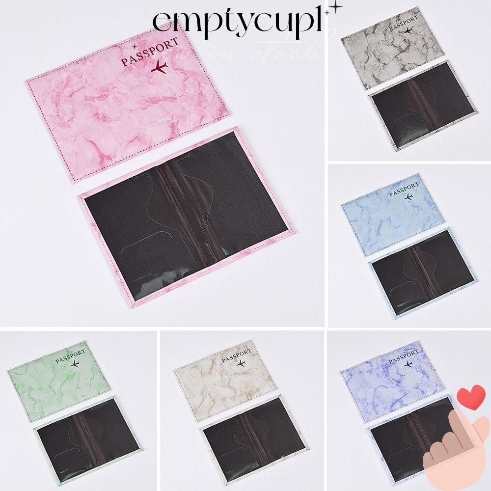 EMPTYCUP護照封面,PU皮革多卡護照套,多功能大理石圖案防水信用卡保護套旅行 | 蝦皮購物