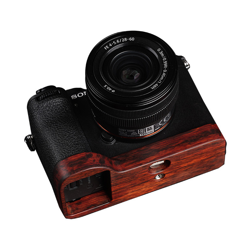 【明鑫數碼】索尼 A7C2 黑檀木手柄 A7CR A7M3 A7M4 A7R3 A7R5超輕實木相機保護座 | 蝦皮購物