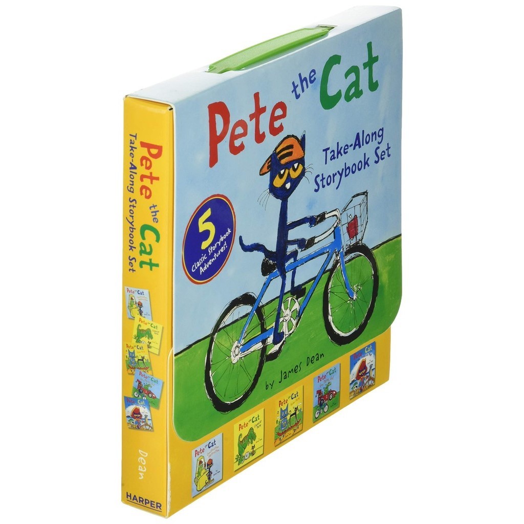 Pete the Cat Take-Along Storybook Set (包含5個故事)(平裝本)/James Dean【禮筑外文書店 ...