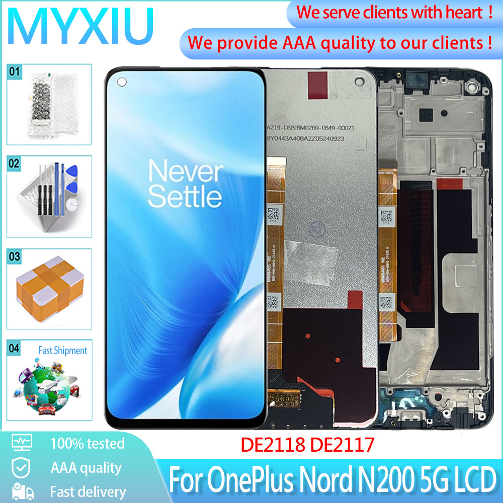 6.49" IPS 全新適用於 OnePlus Nord N200 5G LCD 顯示屏觸摸屏 DE2118 DE211 | 蝦皮購物