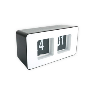 【丸石五金】無印風時鐘 clock 電子時鐘 桌鐘 靜音時鐘 電子數字鐘 室內擺件 SHM-AC24BW 自動翻頁鐘 | 蝦皮購物