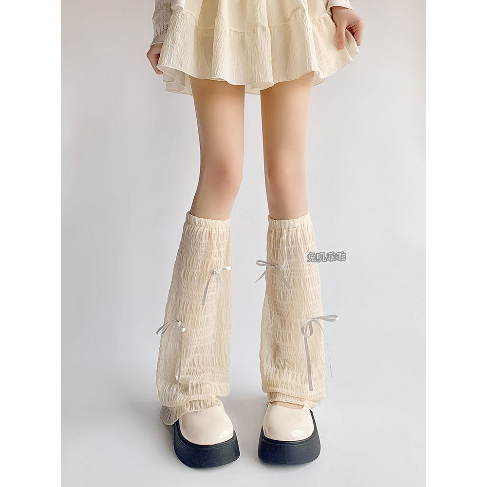 【辣妹必備】y2k小腿襪 腿套 襪套 喇叭夏季JK闊腿襪套防晒薄款白色小腿Lolita亞文化辣妹 | 蝦皮購物