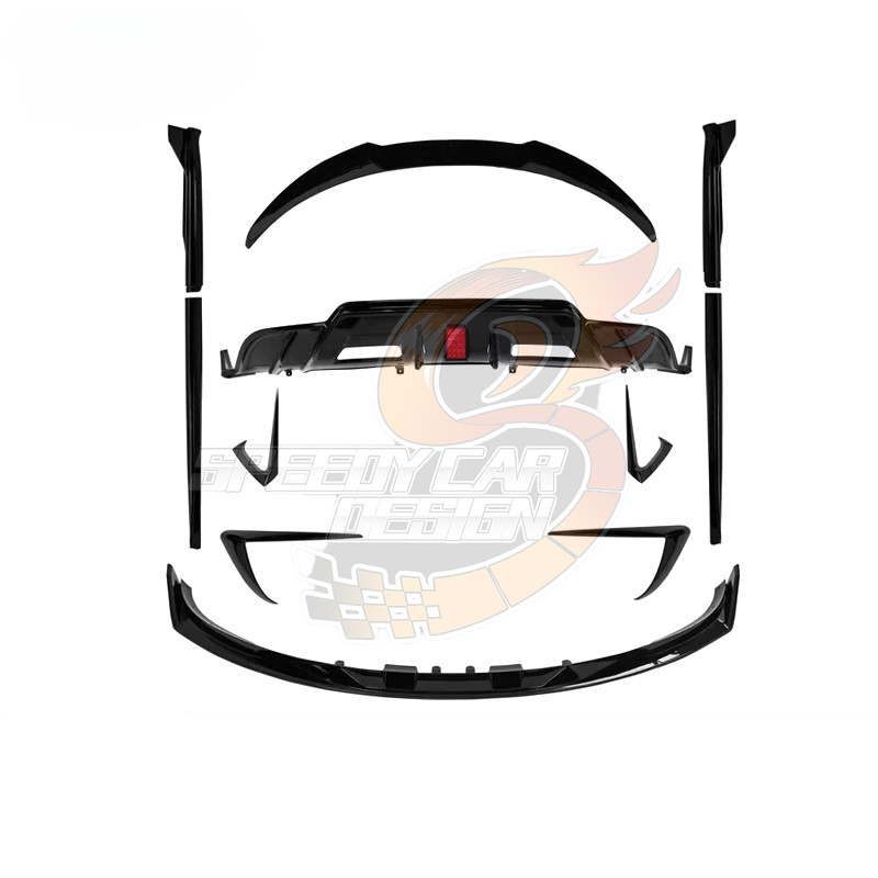 免運 適用於Tesla特斯拉 MODEL3 改裝（Tubro款）前下巴 後下巴 側裙 風刀 尾翼 帶燈款 空力套件包圍 | 蝦皮購物