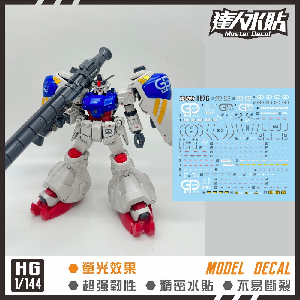 Master H076 HGUC HG 1/144 GP02A GP02 水滑梯貼花熒光型 | 蝦皮購物