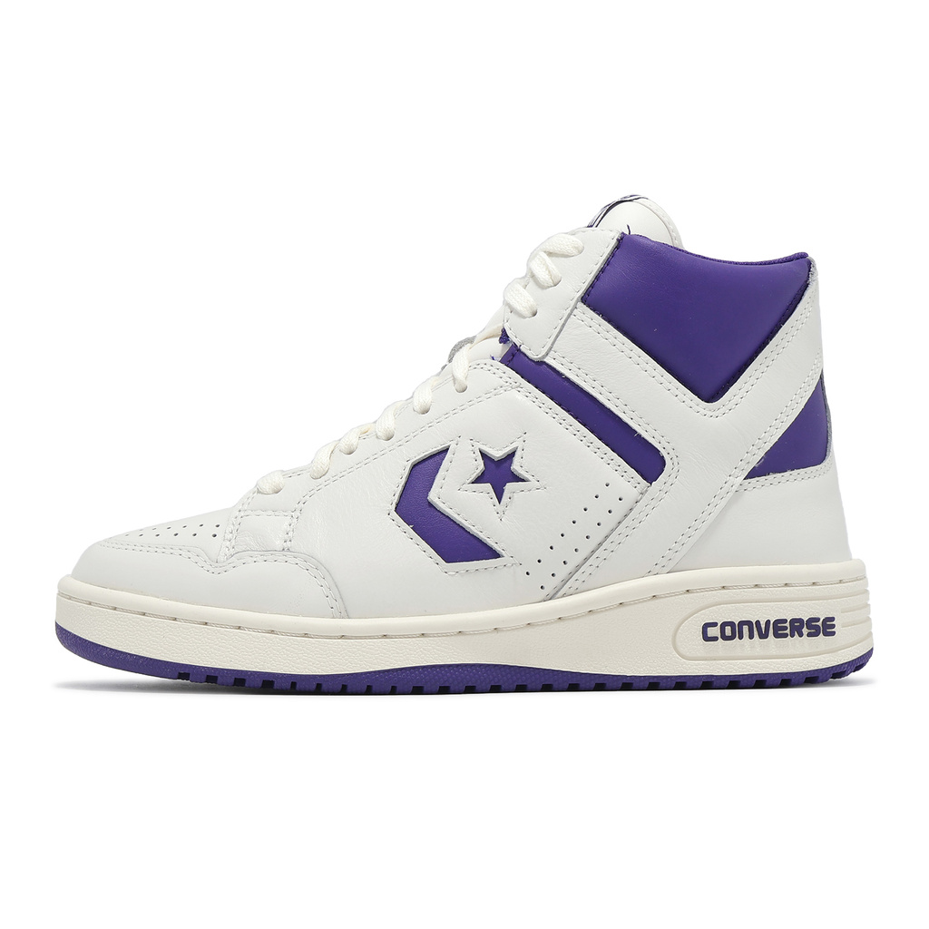 Converse 休閒鞋 Weapon 男鞋 白 紫 復古 高筒 SGA 運動鞋 [ACS] A11211C | 蝦皮購物