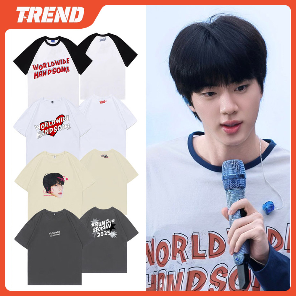 KPOP BANGTAN JIN RUNSEOKJIN-EP TOUR 2025 Merch 棉 T 恤加大碼復古街頭寬 | 蝦皮購物