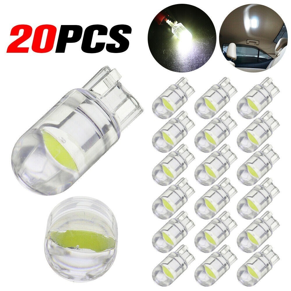 現貨好 ️20x T10 LED COB 6000K 白色 W5W 168 汽車內飾燈圓頂閱讀地圖燈 | 蝦皮購物