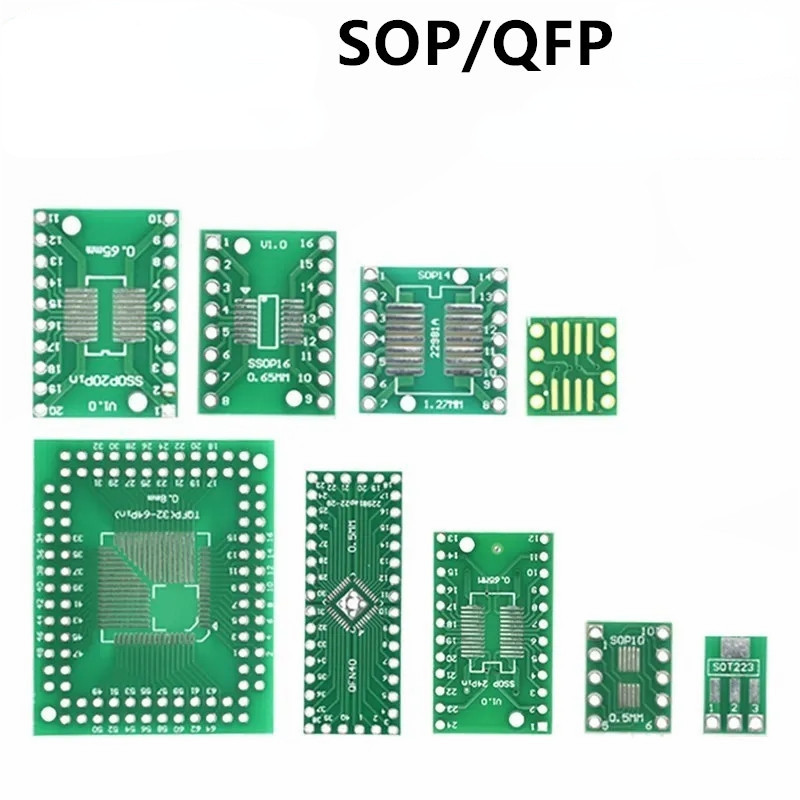 SOP轉接板 SOP8 SOP10 SOP16 SOP28 TQFP QFN56 QFN64 IC測試板PCB板 轉直插 | 蝦皮購物