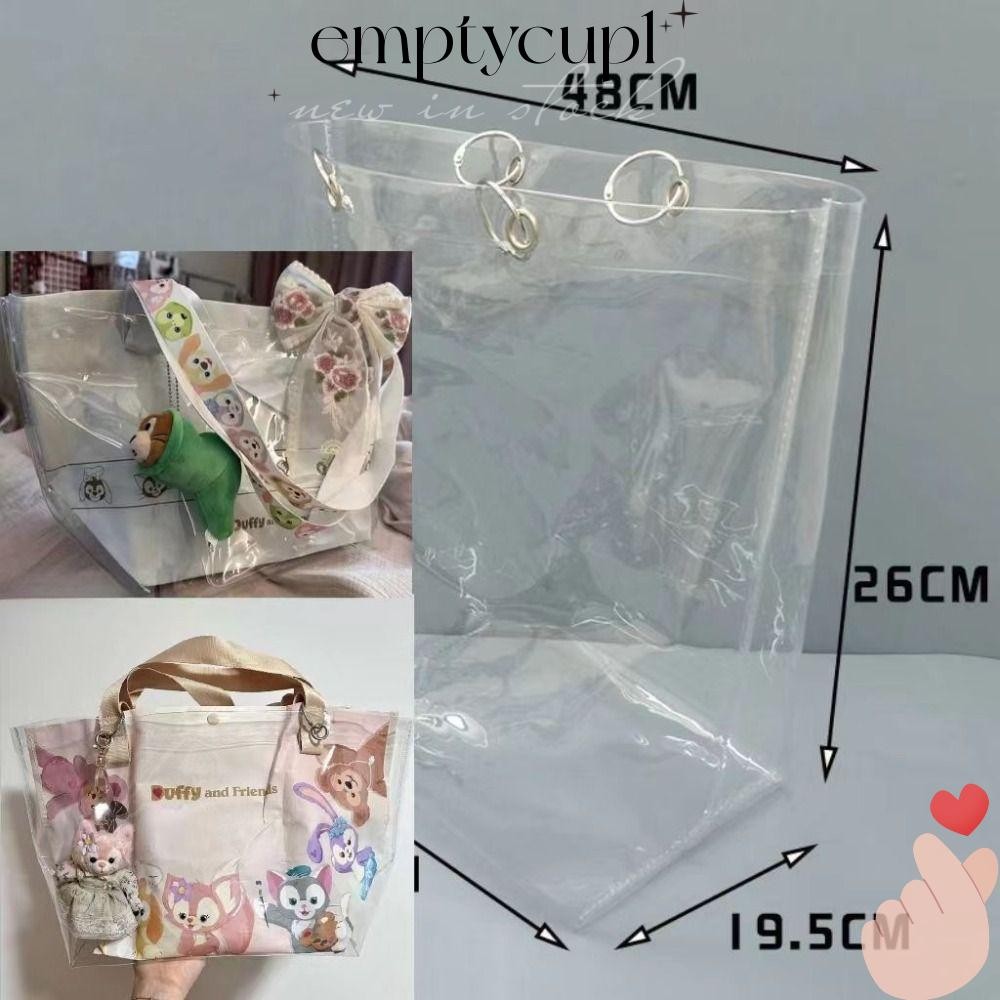 EMPTYCUP單肩包,可重複使用防水透明手袋,保護你的包大容量透明PVC防塵袋保護套日常使用 | 蝦皮購物