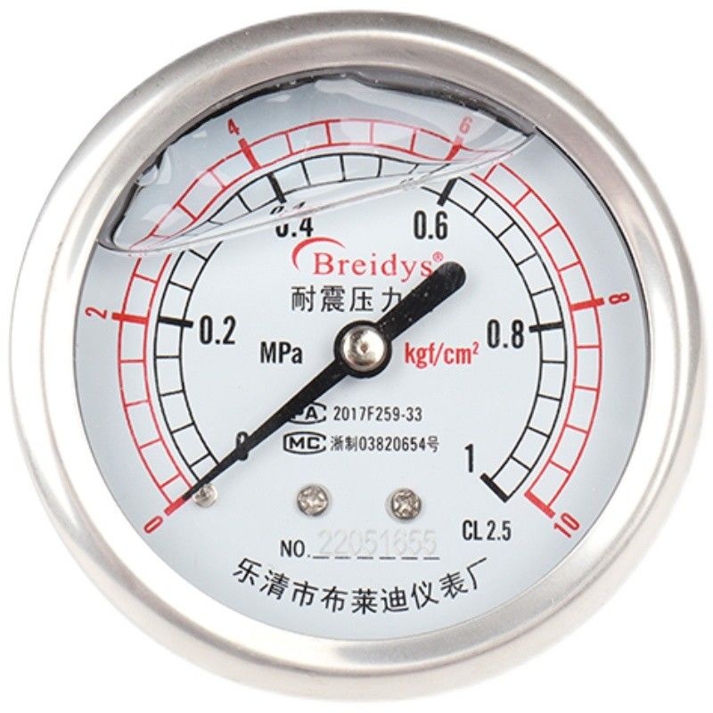 【臺灣發貨】壓力錶YN60ZBF 全不鏽鋼耐震壓力錶 0-1.6/100mpa多量程水壓氣壓表 | 蝦皮購物