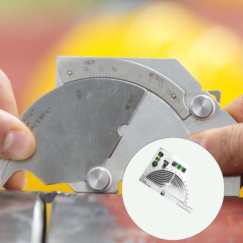 Hrtyvhin Marker Steel Angles Rulers 集成氣泡水平可調螺絲鋼量角器,用於可靠測量 | 蝦皮購物