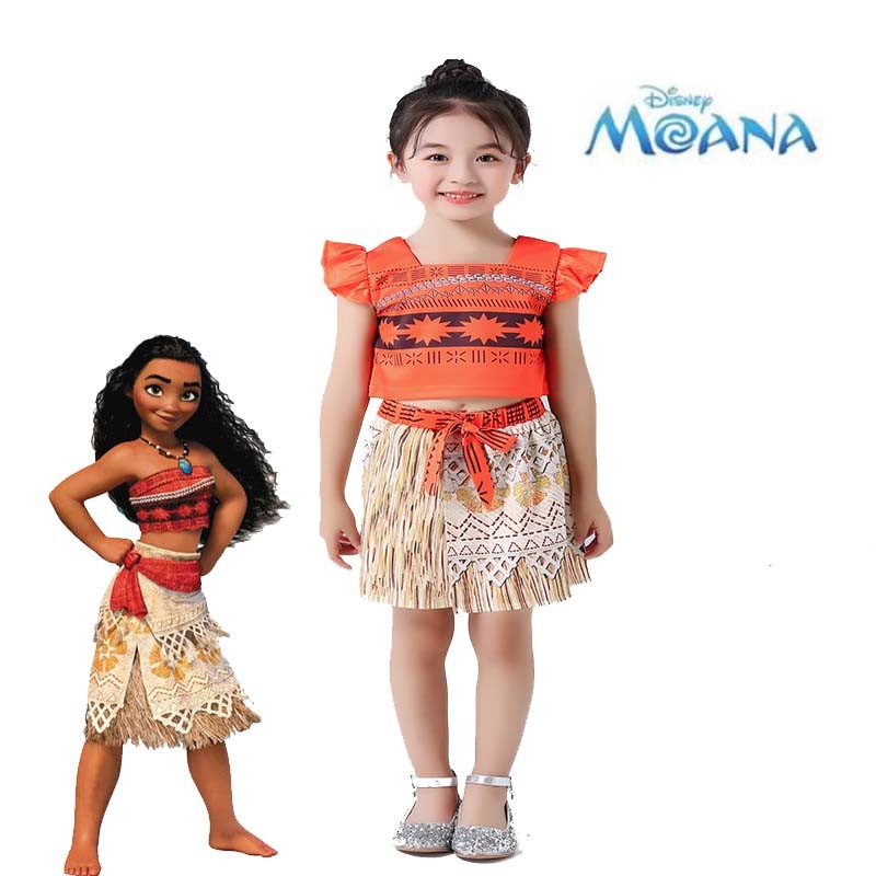 【狂歡兮夜】兒童海洋奇緣莫安娜扮演服萬聖節迪士尼Moana cos服節目活動表演 | 蝦皮購物