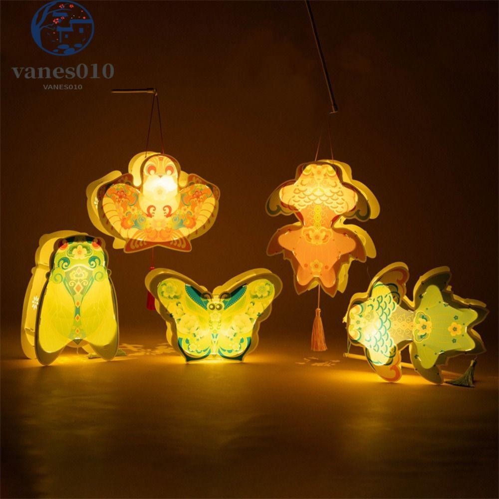 VANESDIY中秋手工燈籠,古代花帶發光二極管燈中秋古燈,自製手工製作發光便攜式中秋節DIY燈籠 | 蝦皮購物