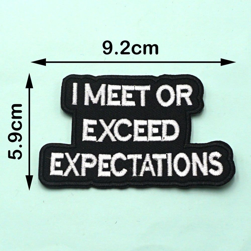 【Customized】AE.I meet or exceed expectations英文 士气章 3D魔鬼氈 補丁/ | 蝦皮購物