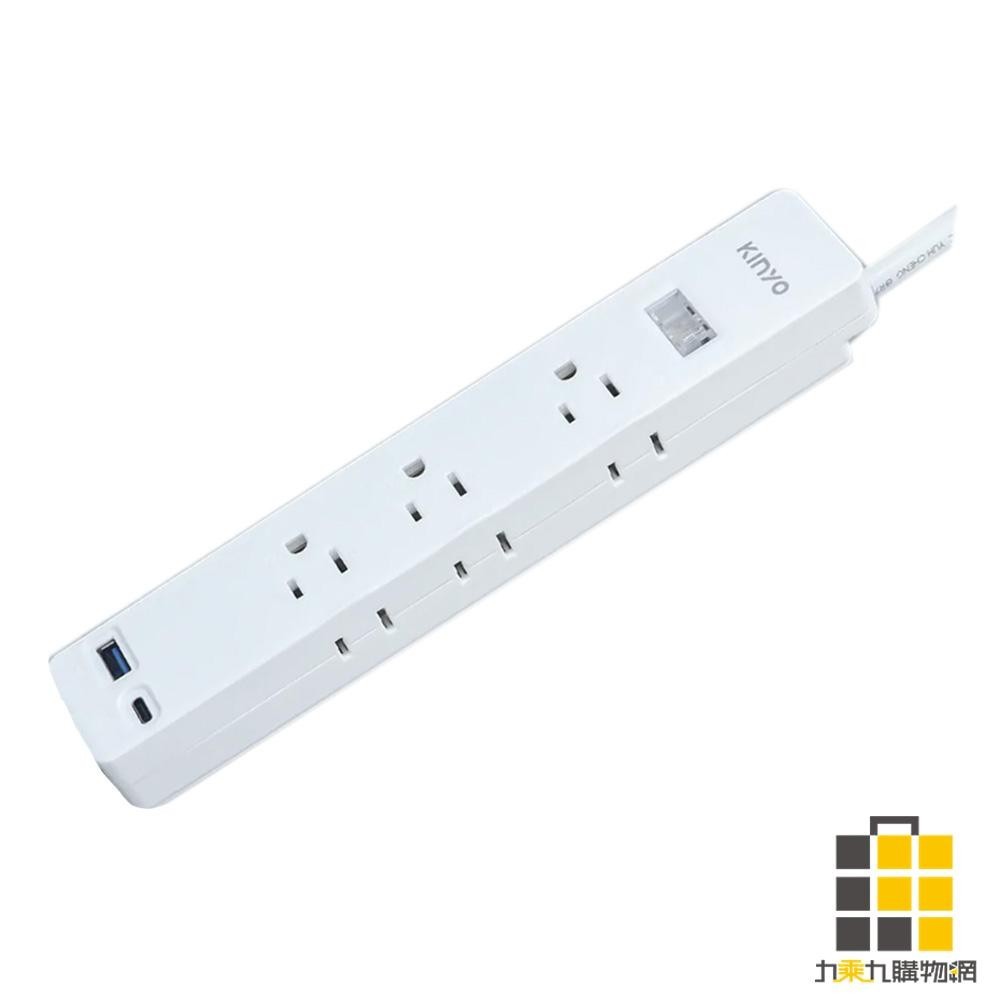 KINYO 1開6插PD快充延長線 NSDPD3166【九乘九文具】不易老化 延長線 耐燃材質 抗雷擊 過載自動斷電 | 蝦皮購物