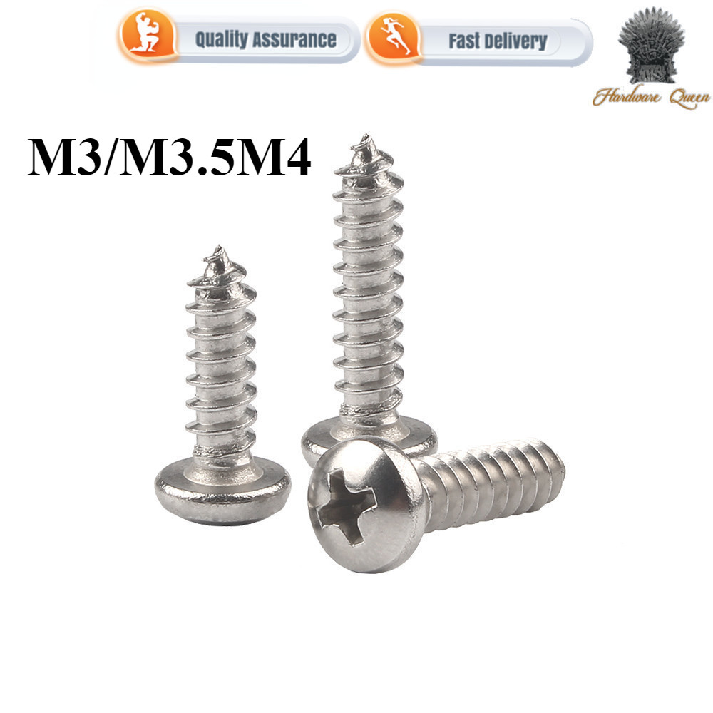 【QL2】螺釘,自攻螺釘, 304不鏽鋼自攻螺絲 M3/M3.5M4 圓頭螺釘 木螺釘 傢俱螺釘Wholesale, D | 蝦皮購物