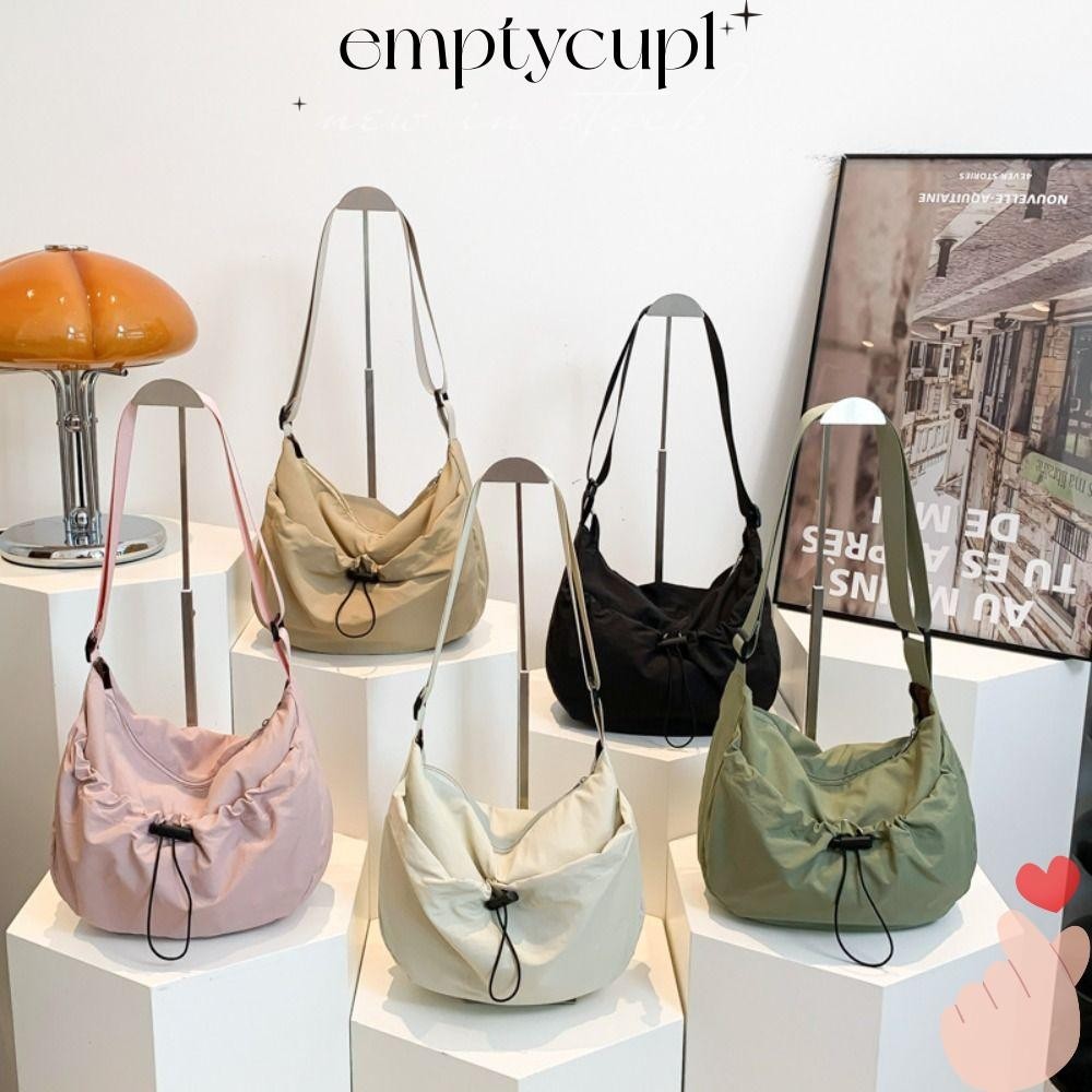 EMPTYCUP單肩包,可重複使用簡單多才多藝抽繩水桶斜挎包,新建大容量購物袋 | 蝦皮購物