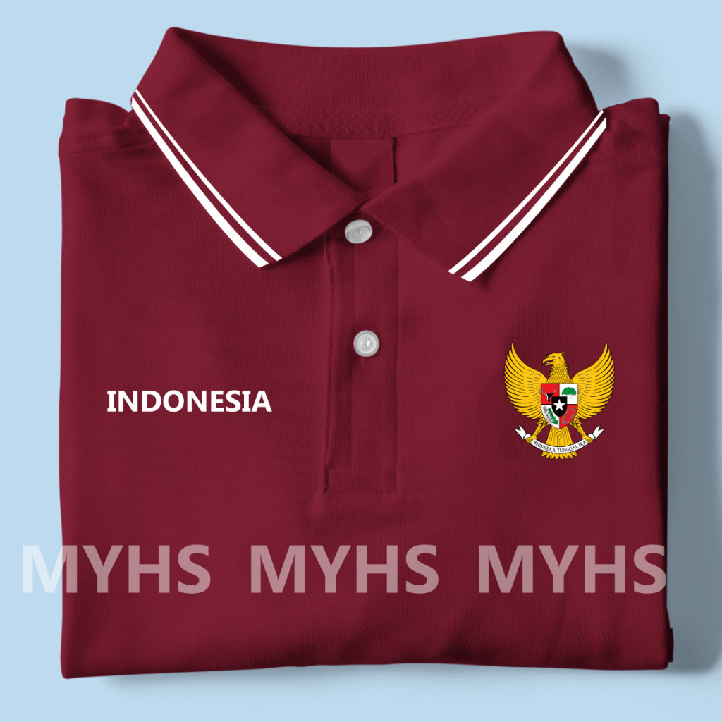POLO SHIRT JERSEY 足球 TIMNAS HUT RI 獨立共和國 80 列表 17 AUGUST YEA | 蝦皮購物