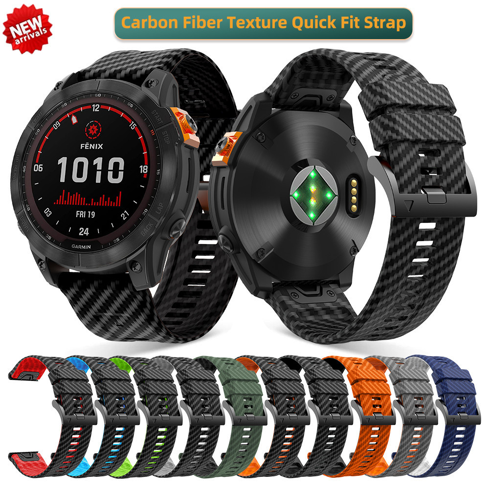 Garmin Tactix 7 Pro Delta Solar Epix 炭纖維 錶帶 22mm 26mm 矽膠 快拆 | 蝦皮購物