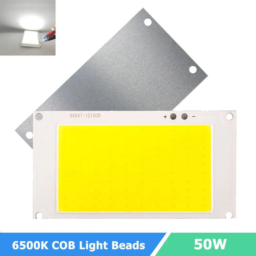 Bia 50W LED 燈芯片 6500K S Uper Bright COB 燈珠冷白 94*47mm 超薄燈芯片,用 | 蝦皮購物