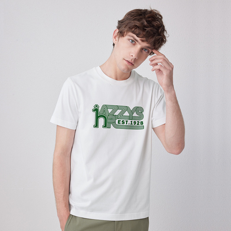 Hazzys哈吉斯新款男裝休閒圓領上衣短袖T恤潮811 | 蝦皮購物