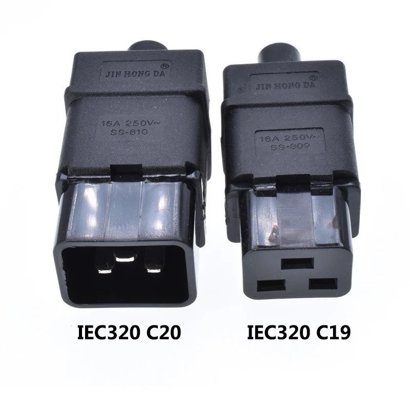 10 件 IEC 320 C19 C20 可重新接線電源連接器 PDU UPS 電氣公插頭交流插座電纜可拆卸母插座 16 | 蝦皮購物
