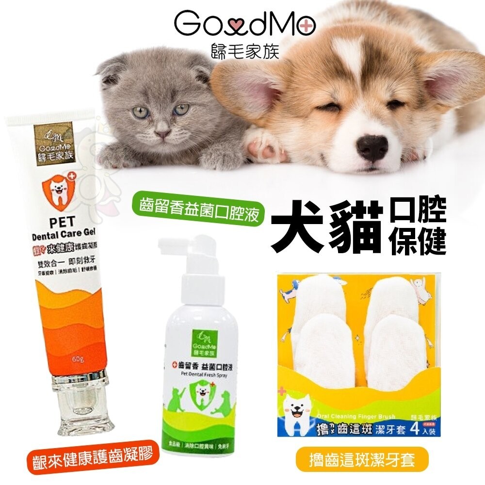 GoodMo 歸毛家族 犬貓口腔保健 齒留香益菌口腔液 齦來健康護齒凝膠 撸齒這斑潔牙套 潔牙手套 寵物牙膏『WANG』 | 蝦皮購物