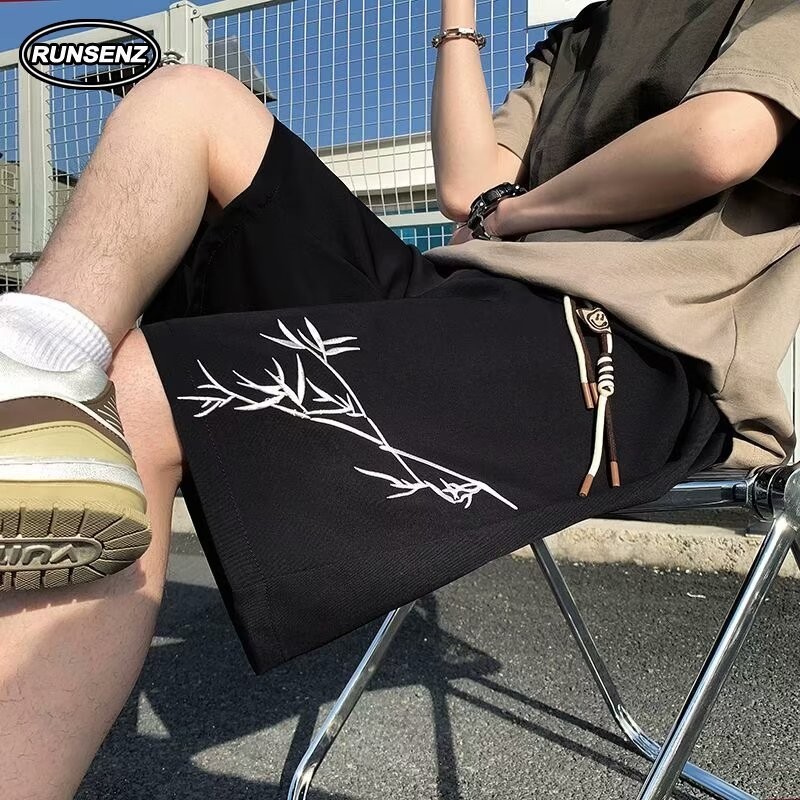 M-8XL 韓版時尚休閒半分褲 大尺碼短褲男 闊腿五分褲 寬鬆舒適直筒短褲 鬆緊腰抽繩 男生運動褲 加大尺碼褲子 | 蝦皮購物