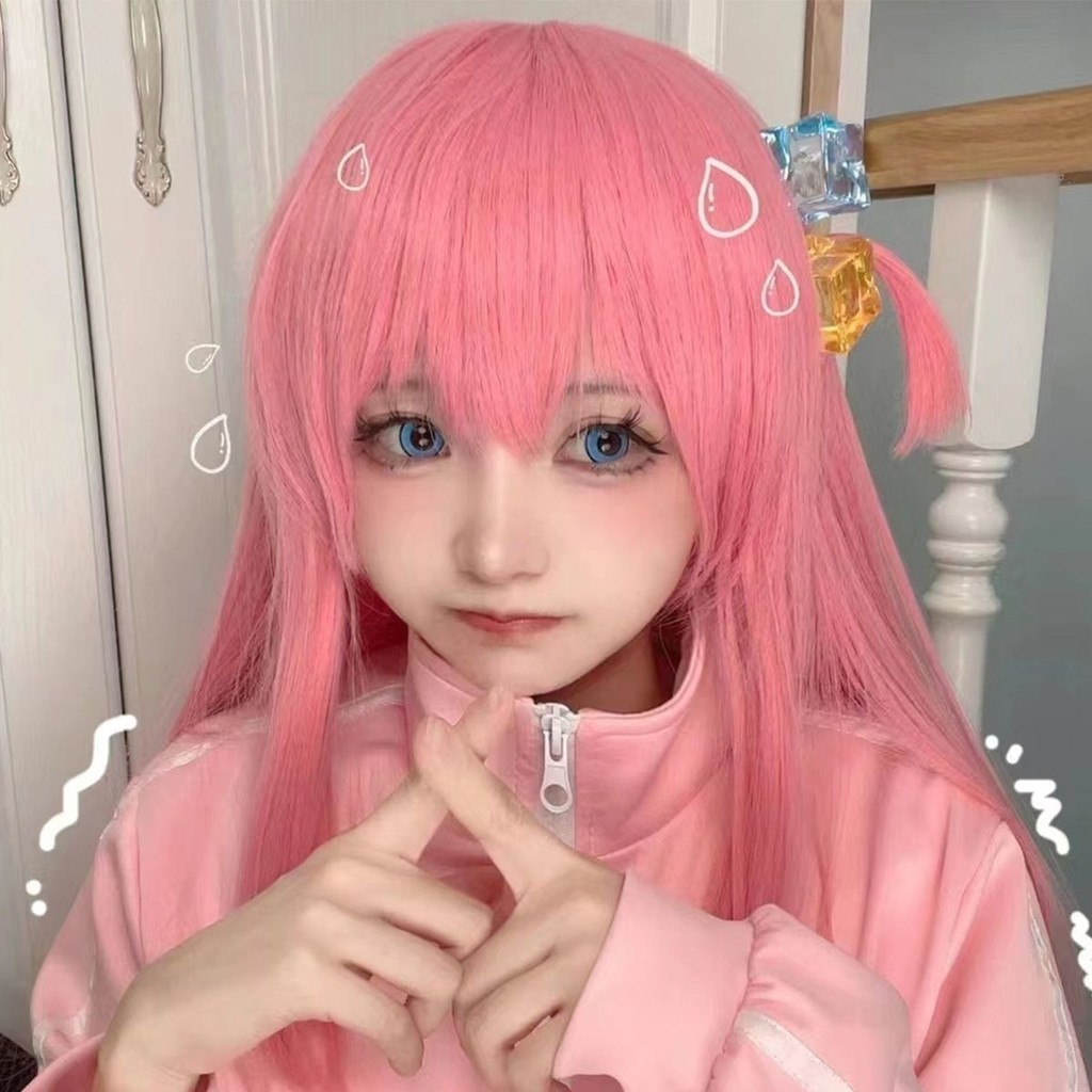 Bocchi the Rock/假毛女波奇醬同款cos萬用長髮二次元甜美可愛後藤一里搖滾全頭套/feqr | 蝦皮購物