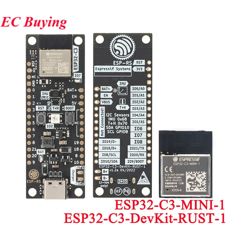 ESP32-C3-MINI-1 WIFI Ble無線模塊6DoF IMU溫濕度 | 蝦皮購物