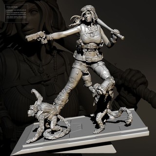 50mm 75mm ZBBOY監製 猩猩與女獵手 樹脂兵人 白模 TD-4268/3D | 蝦皮購物