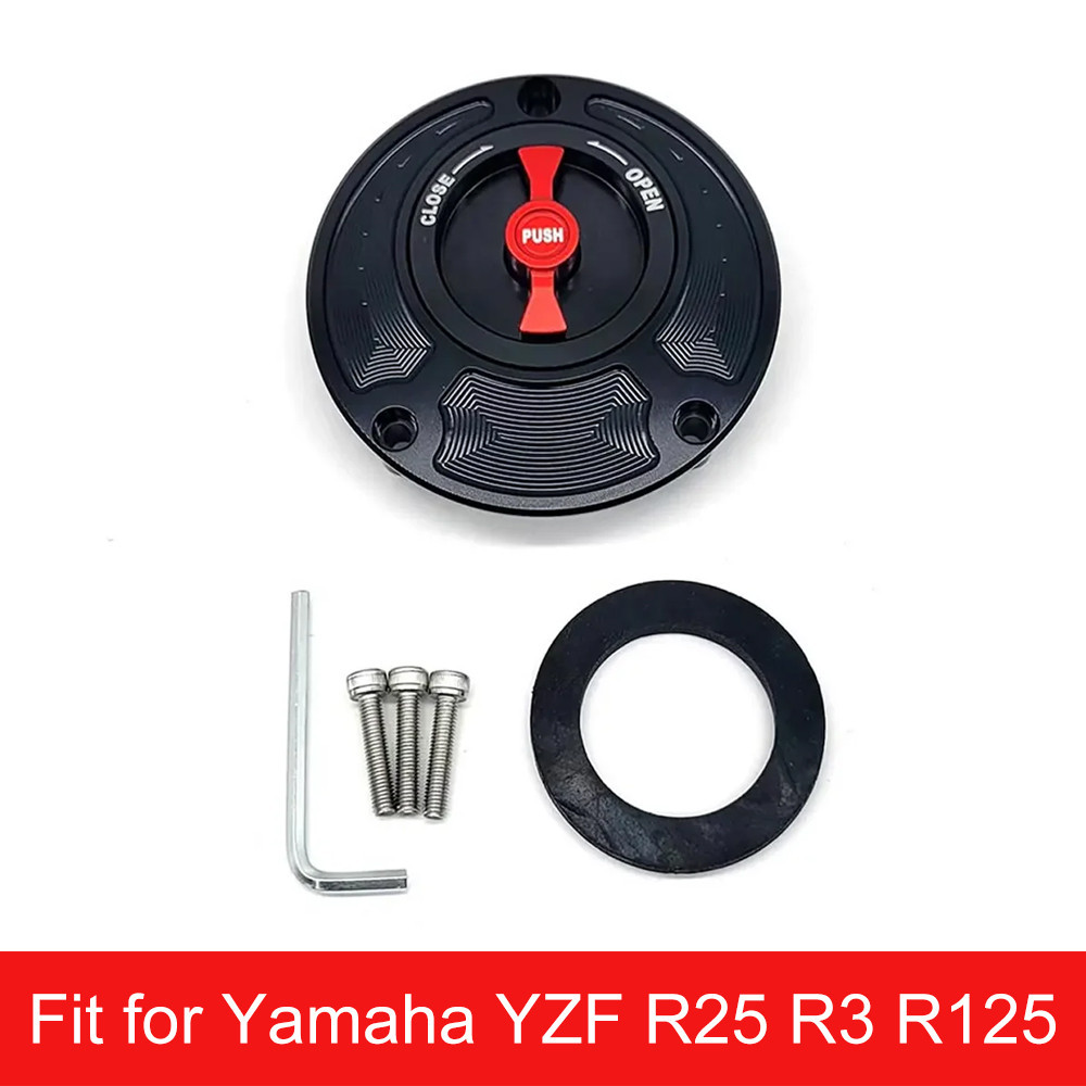 山葉 摩托車 CNC 油箱蓋罩適用於雅馬哈 YZF R25 R3 pcs2018 YZF R125 2012 R15 2 | 蝦皮購物