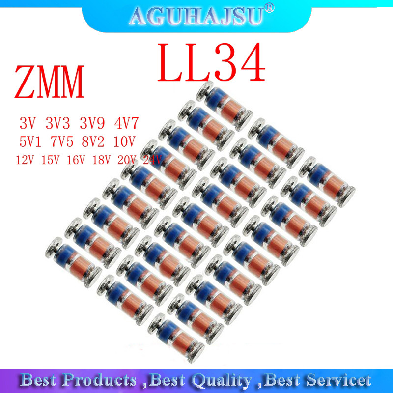 200PCS ZMM 3V 3V3 3V9 4V7 5V1 7V5 8V2 10V 12V 15V 16V 18V 20 | 蝦皮購物