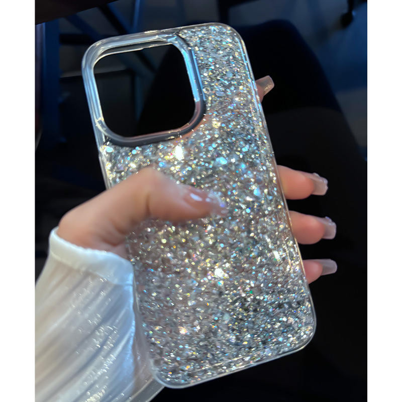 閃亮閃粉輕奢滴膠殼 適用iPhone 16 15 14 13 12 Pro Max i13 i14 15pro 手機殼 | 蝦皮購物